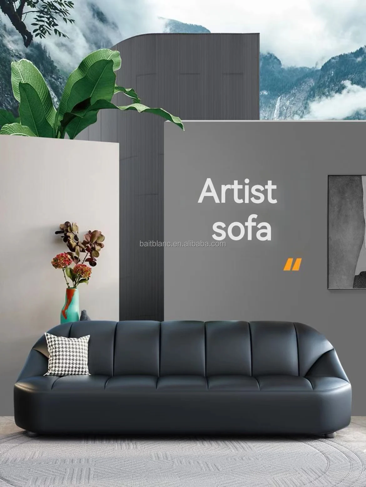 Simple Office Sofa 1+2+3 Combination Reception Small Apartment Visiting ...