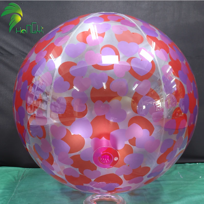 Clear beach balls in pink, inflatable beach ball custom printing beach ...