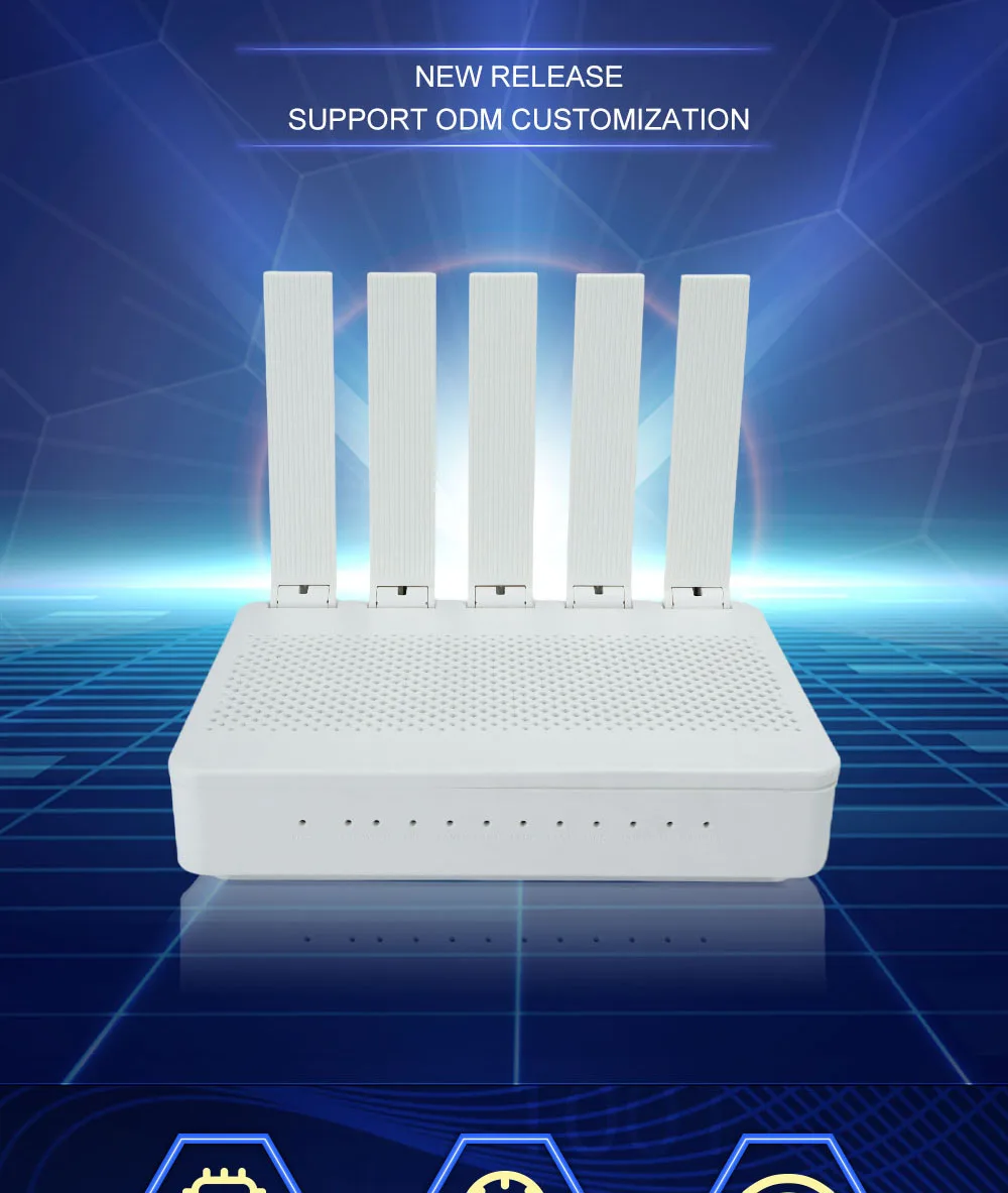 4 Ports Fiber Optic Modem Device Ax1800 4Ge 1Pots 2Usb Dual Band 5G ...