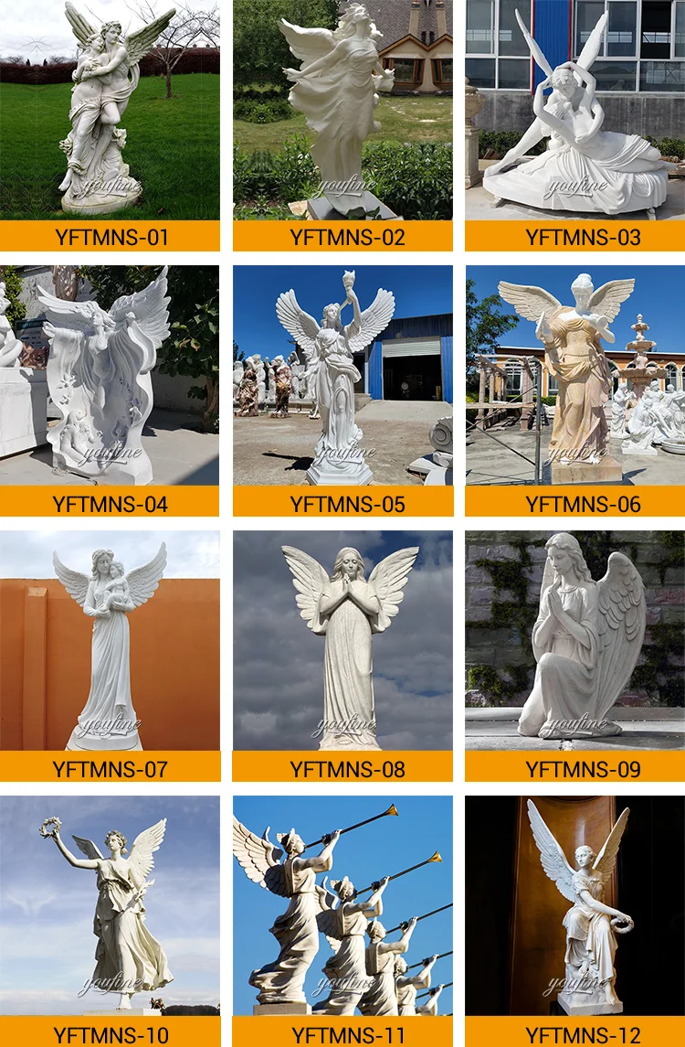 Hall Decorative Christian Religious Marble Fall Lucifer Angel Sculpture