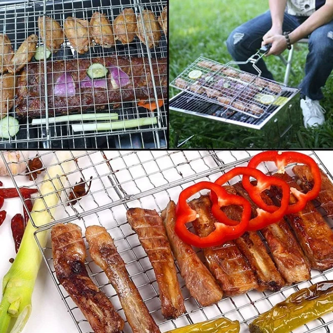 304 Stainless Steel Mesh Bbq Grill Grate Grid Wire Rack Cooking ...