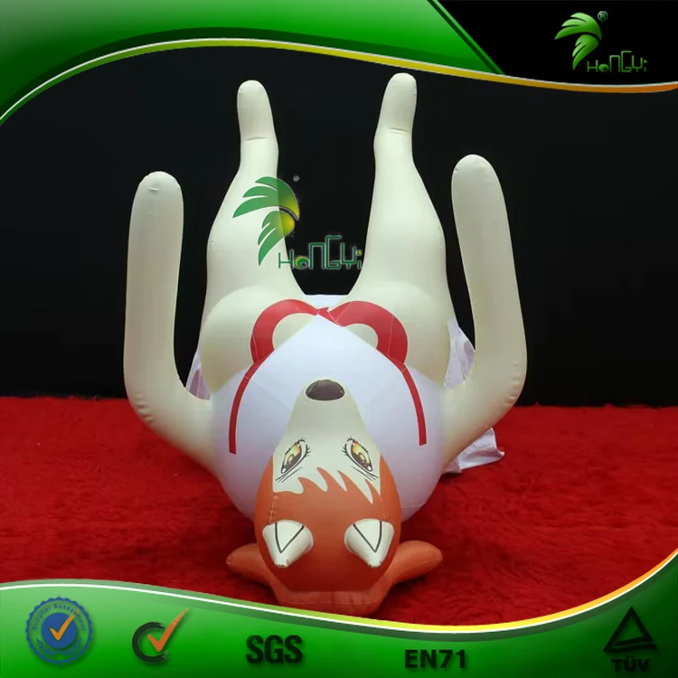 Custom Inflatable Animal Cartoon Hongyi Inflatable Toys Beautiful Inflatable Fox Girl Love Dolls ...