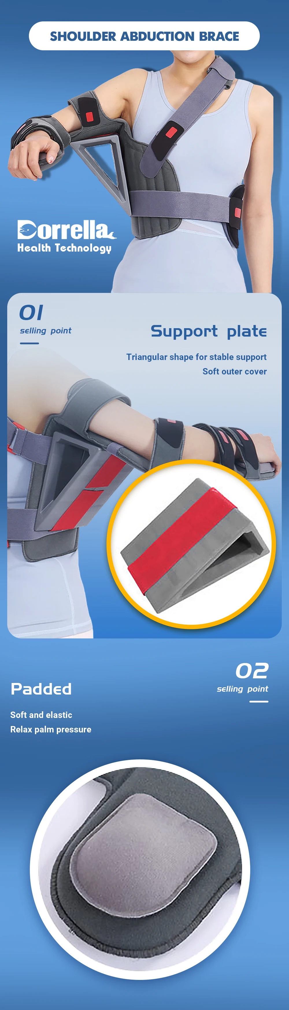 Orthopedic Immobilizer Adjustable Adult Shoulder Dislocation Training ...