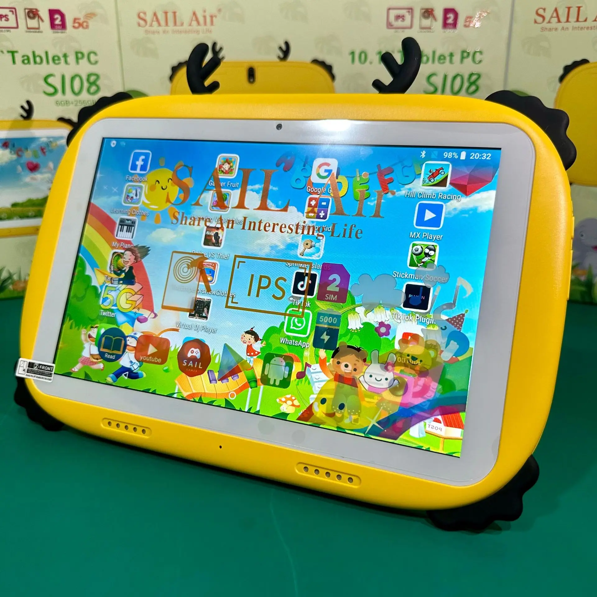 10 Inch Kids Tablet Pc 108 New Model Sail Air Brand Dual Sim Card ...