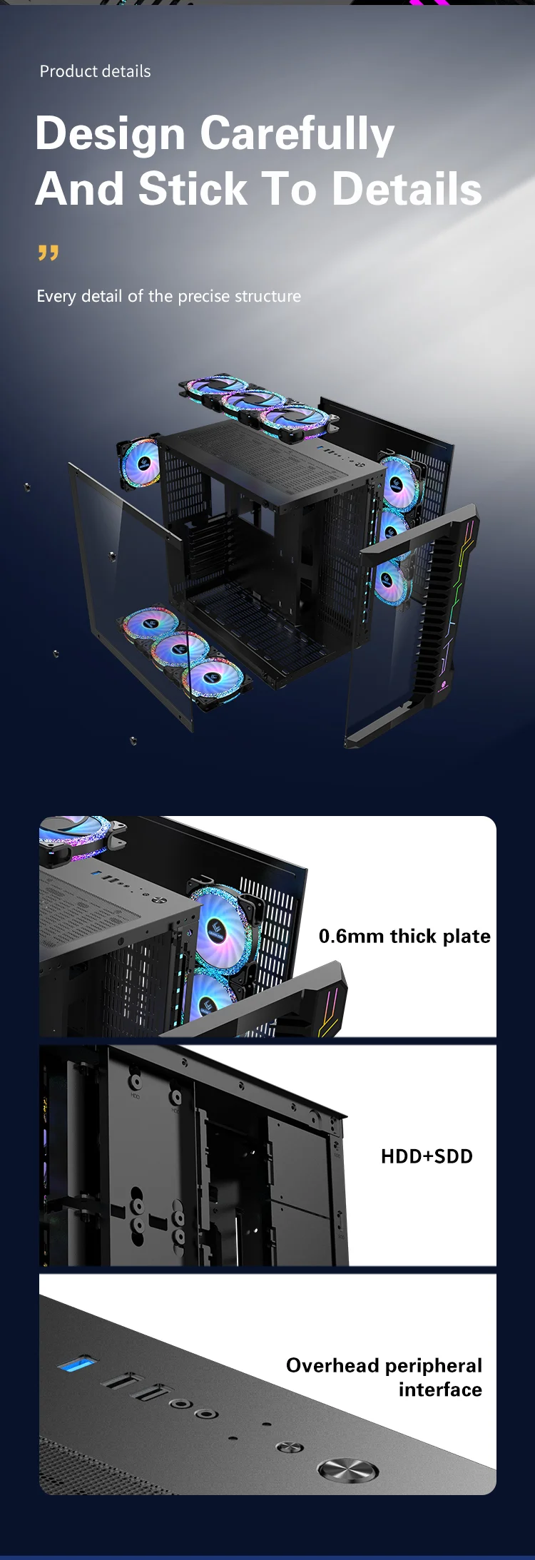 High Quality ATX/M-ATX Gaming PC Cases&Tower Computer Case PC Cabinet ...