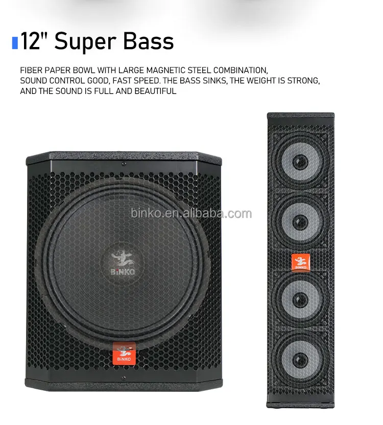 12 Inch Subwoofer Line Array Column Stage Dj Concert Speakers Active ...