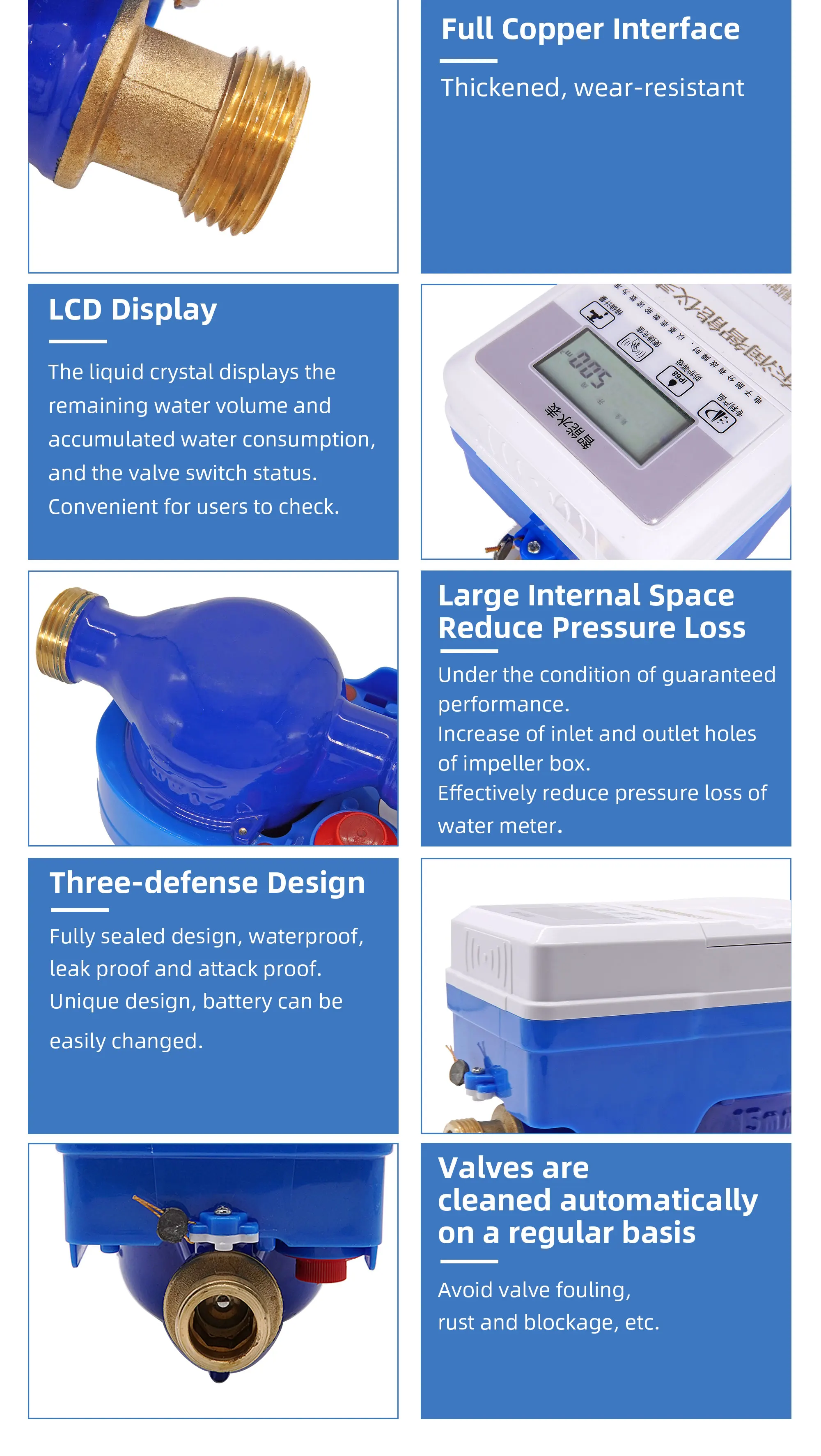 Ningbo Multi Jet Gprs Water Meter With Rf Card Used Water Meters Remote ...