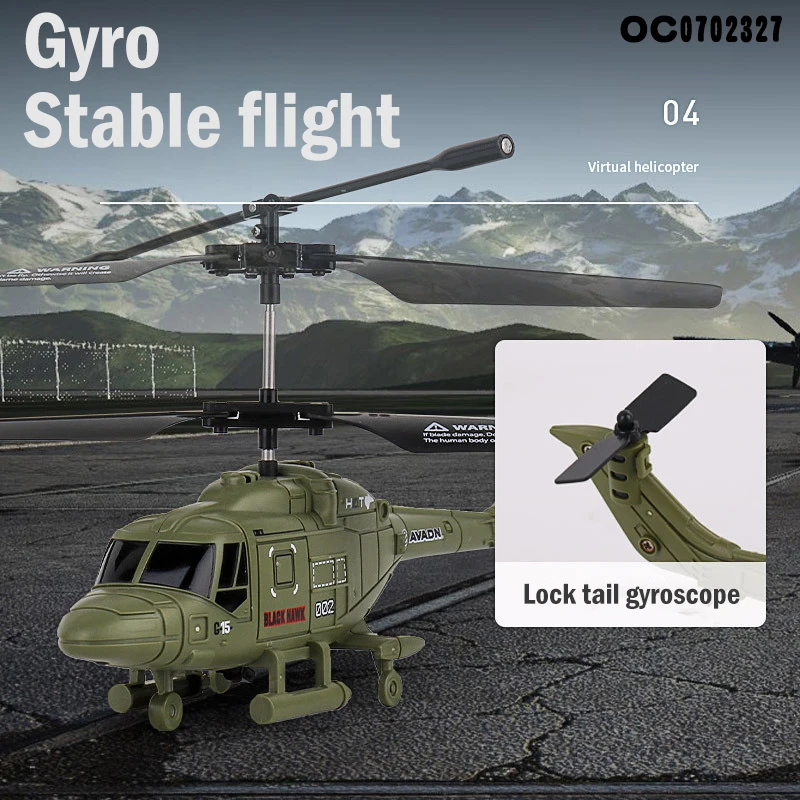 3.5CH Outdoor Flying Remote Control Rc Army Military Helicopter Drone Toy
