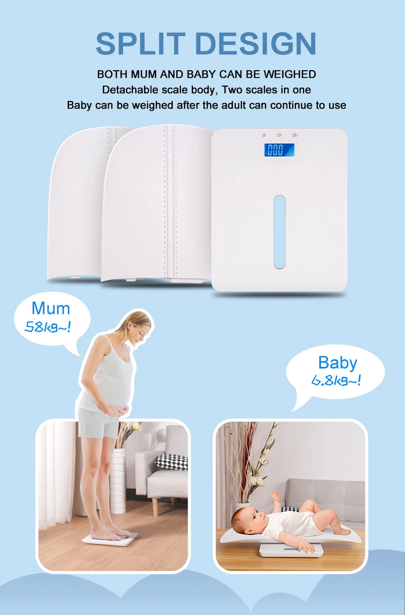 Baby Healthy Weight Weighing Scale 70cm Detachable Split Mother-and ...