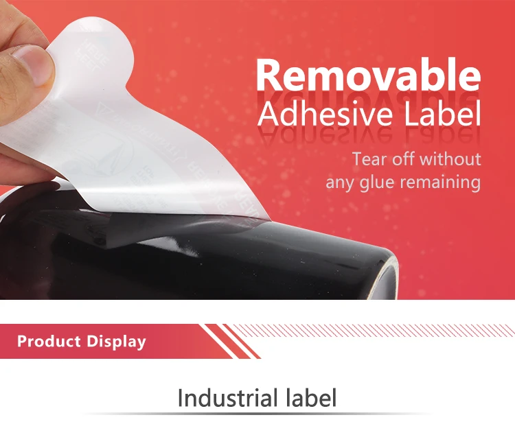 Custom Printed Self-adhesive Logo Waterproof Sticker Removal Removable ...