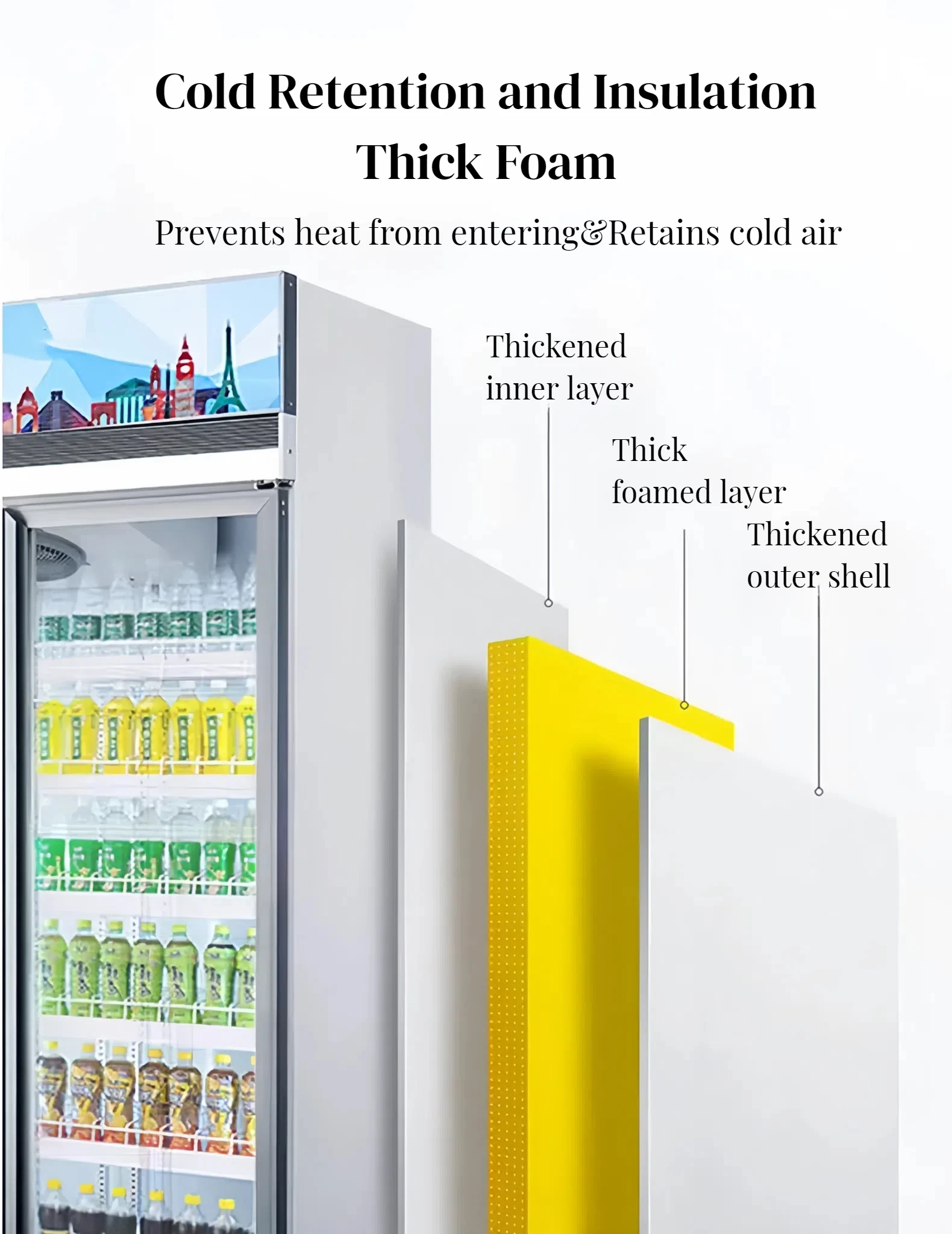 Double Door Pepsi Fridge Freezer Commercial Freezer 2 Doors ...