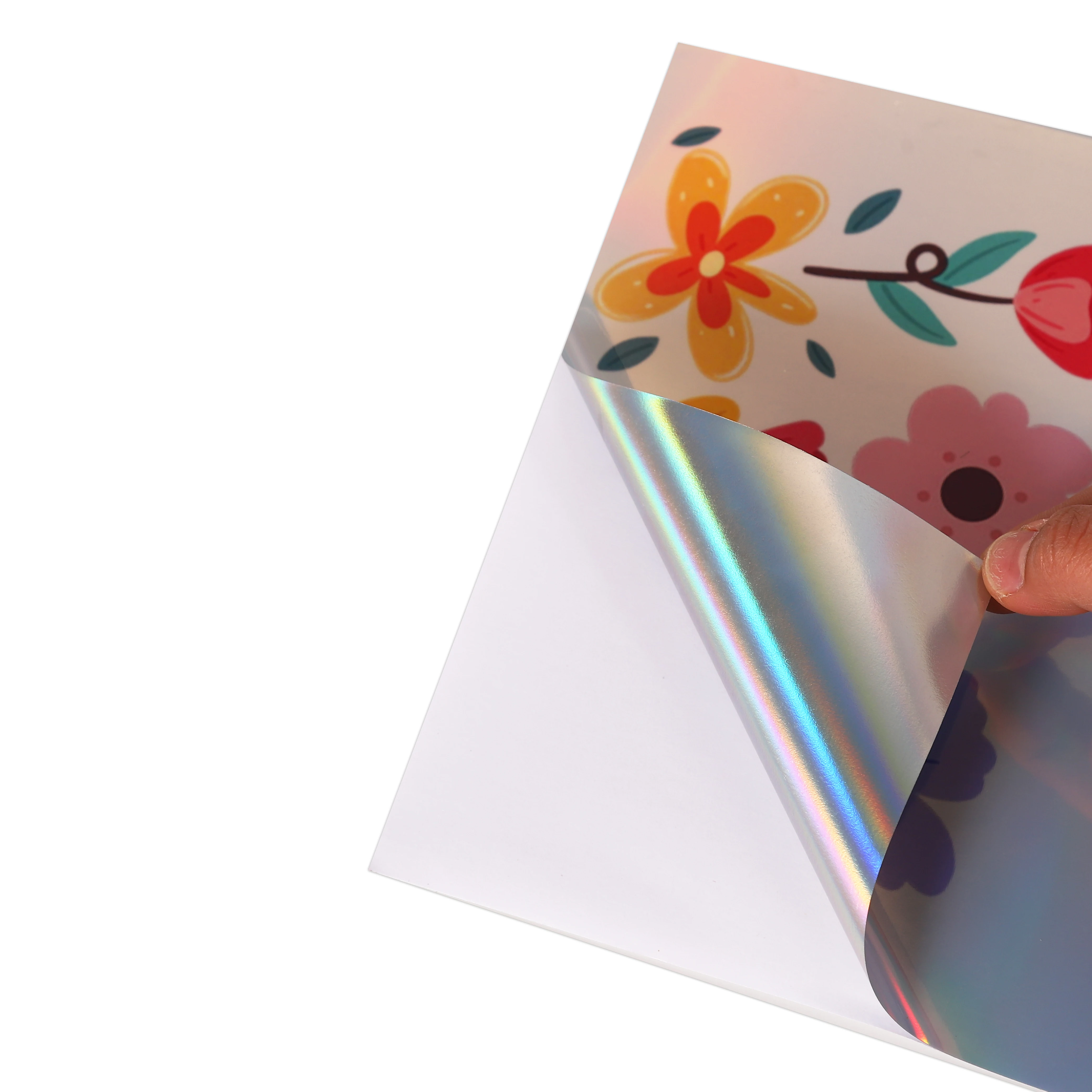 20 Sheets Vinyl Printable Sticker Paper A4 Size Holographic Rainbow ...