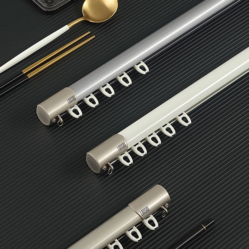 Extend Adjustable Curtain Rods Bay Window Curtain Rod Set Ceiling ...