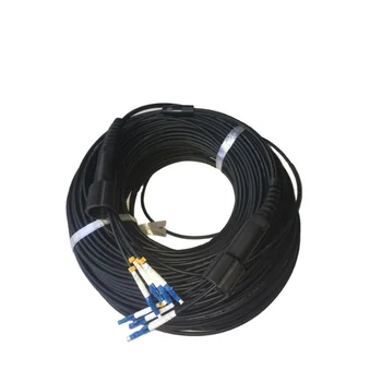 10meter Black Outdoor 4 Core Lc To Lc Tactical Fiber Optic Cables ...