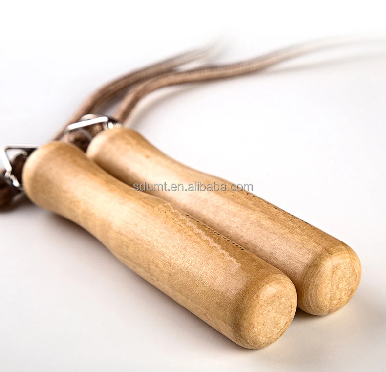 Wooden Jump Rope Kids Speed`fitness Skipping Rope Cotton Rope - Buy ...