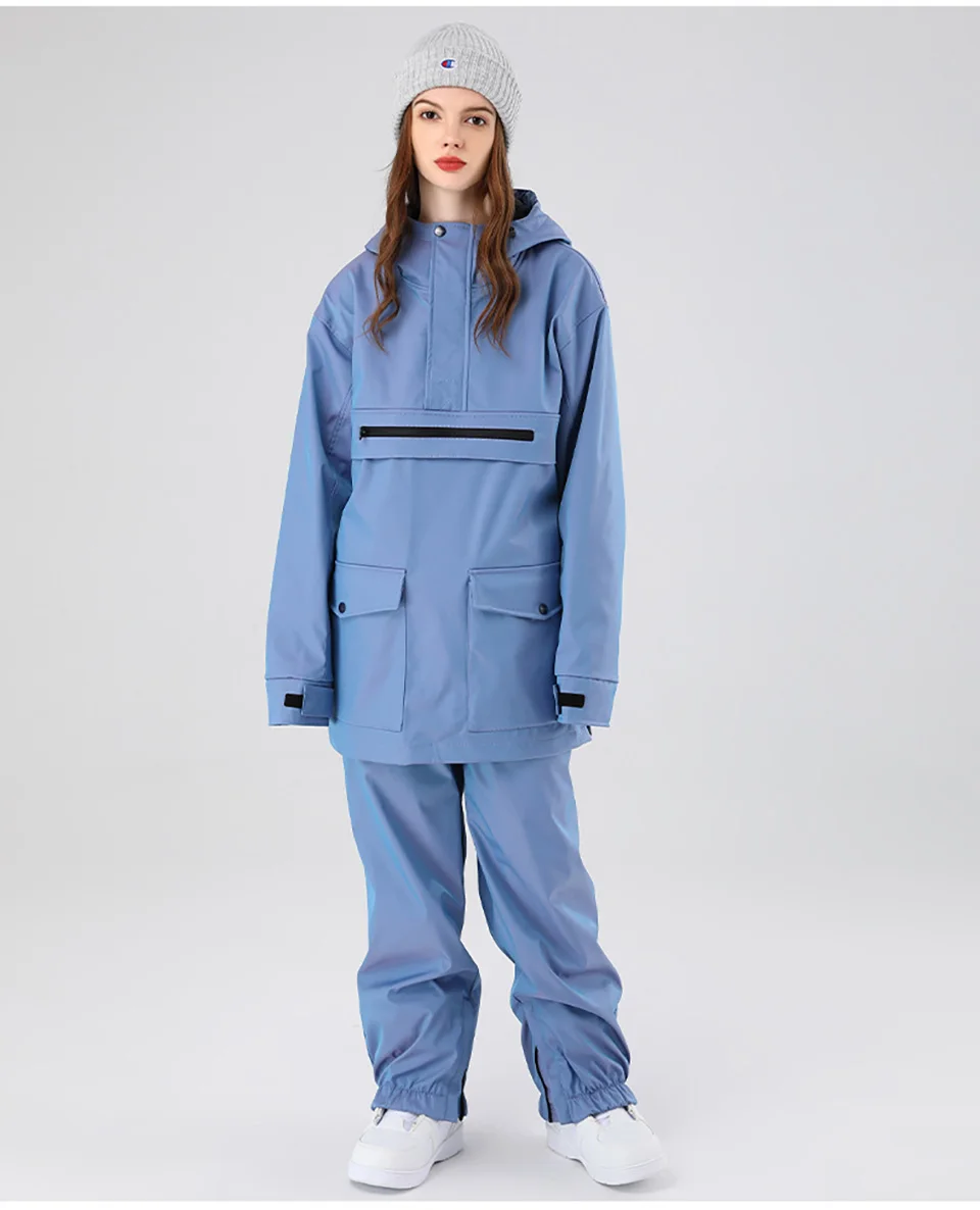 Reflective Ski Suit Men Women Winter Warm Windproof Waterproof ...