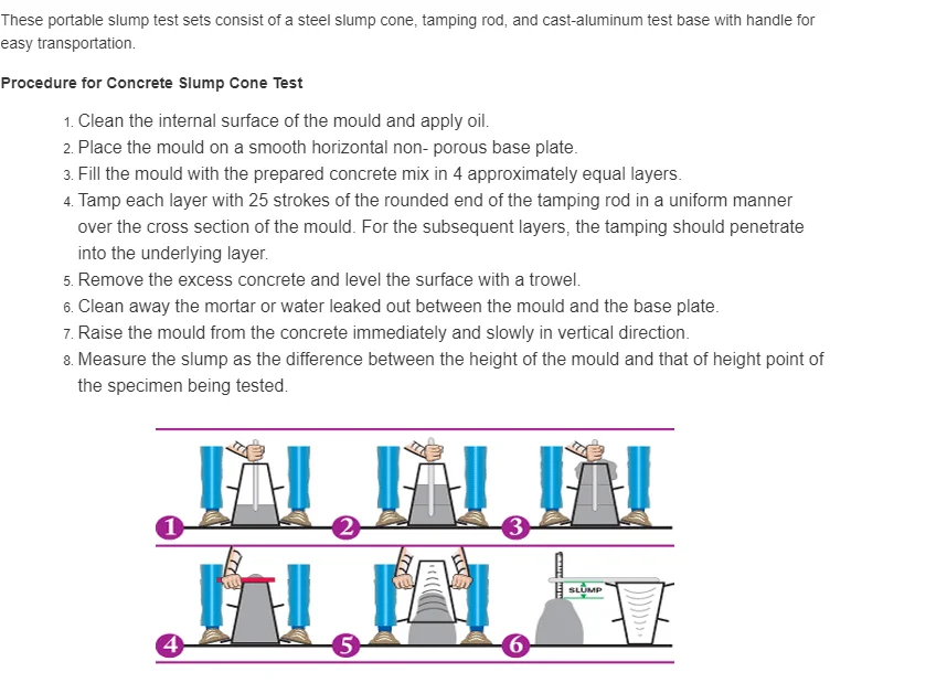 Concrete Slump Abrams Cone Test Apparatus - IWIN Quality