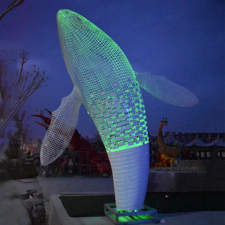 Hollow Dolphin Steels Sculptures Porpoise Metal Statue Delphinidae ...