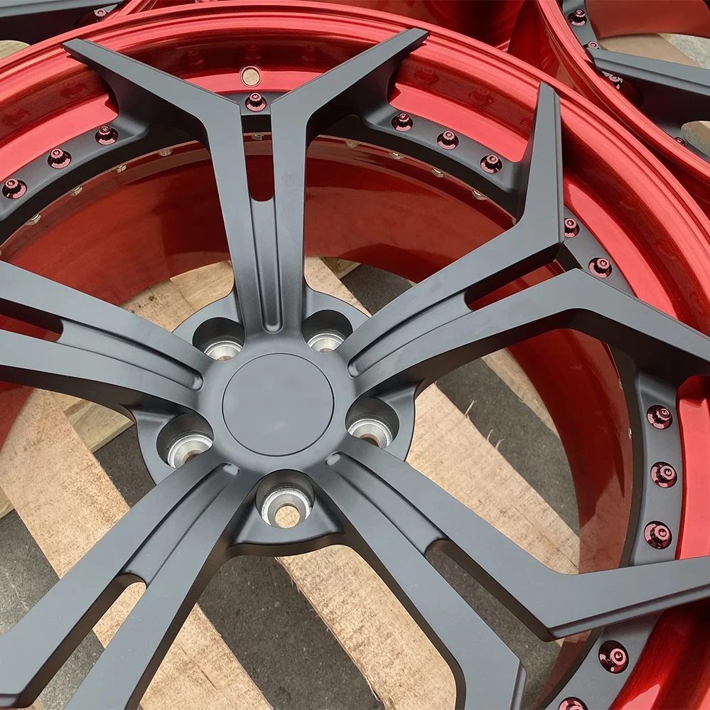 GVICHN Customized Forged Car Wheels - 20 Inch Brushed Red