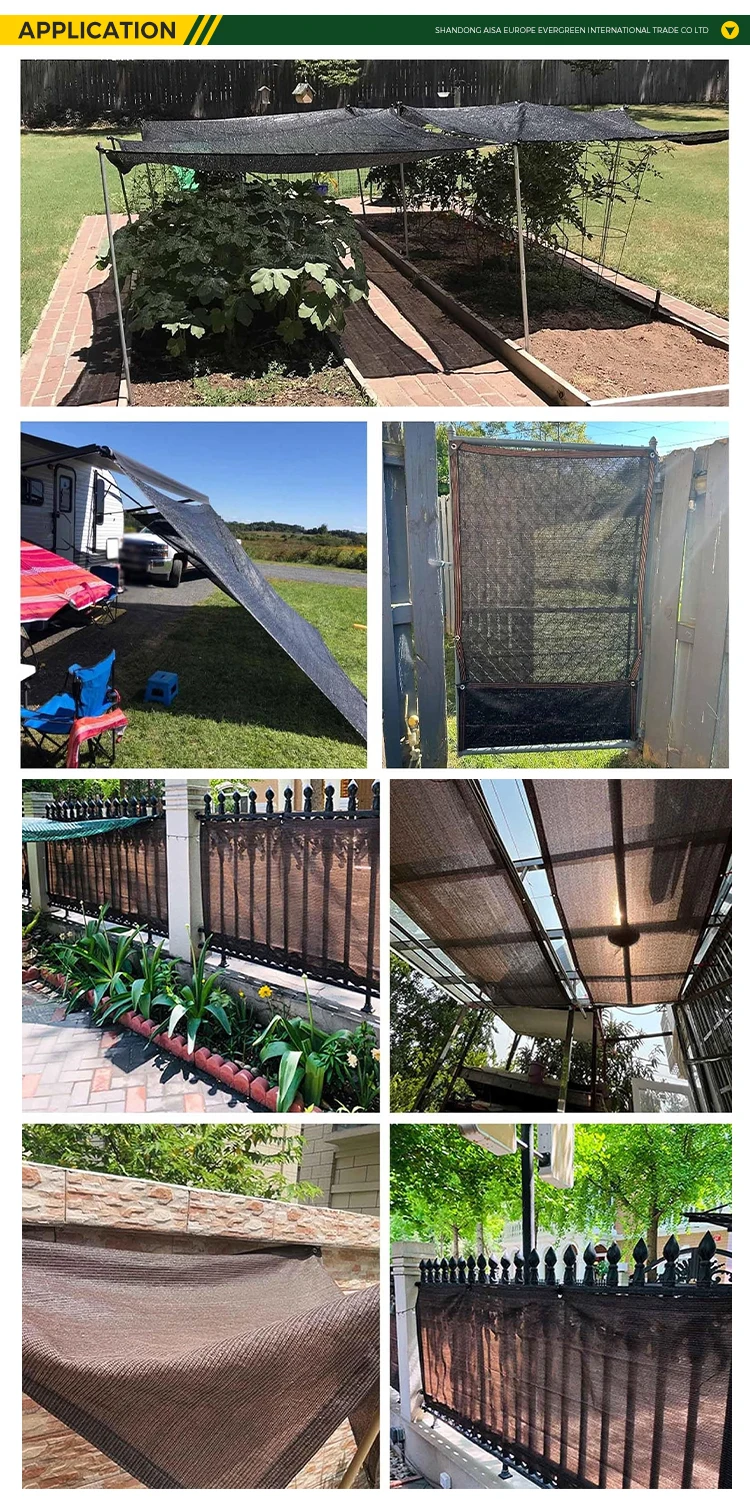 CHAQ Green House Black Shade Net Structure Garden Fence Shading Net Sun ...