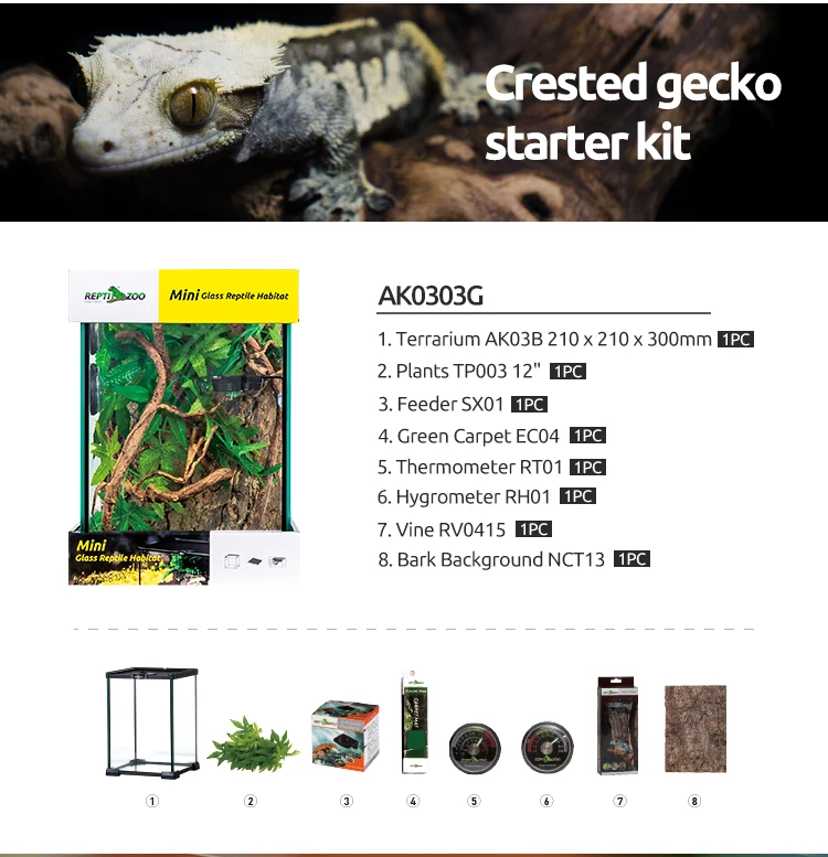 Reptizoo Ak0303g Crested Gecko Starter Kit - Buy Crested Gecko Starter ...