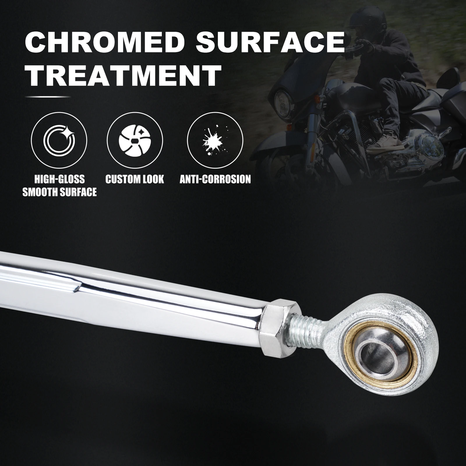 NiceCNC Chrome Aluminium Gear Shift Linkage Rod for Harley Davidson ...