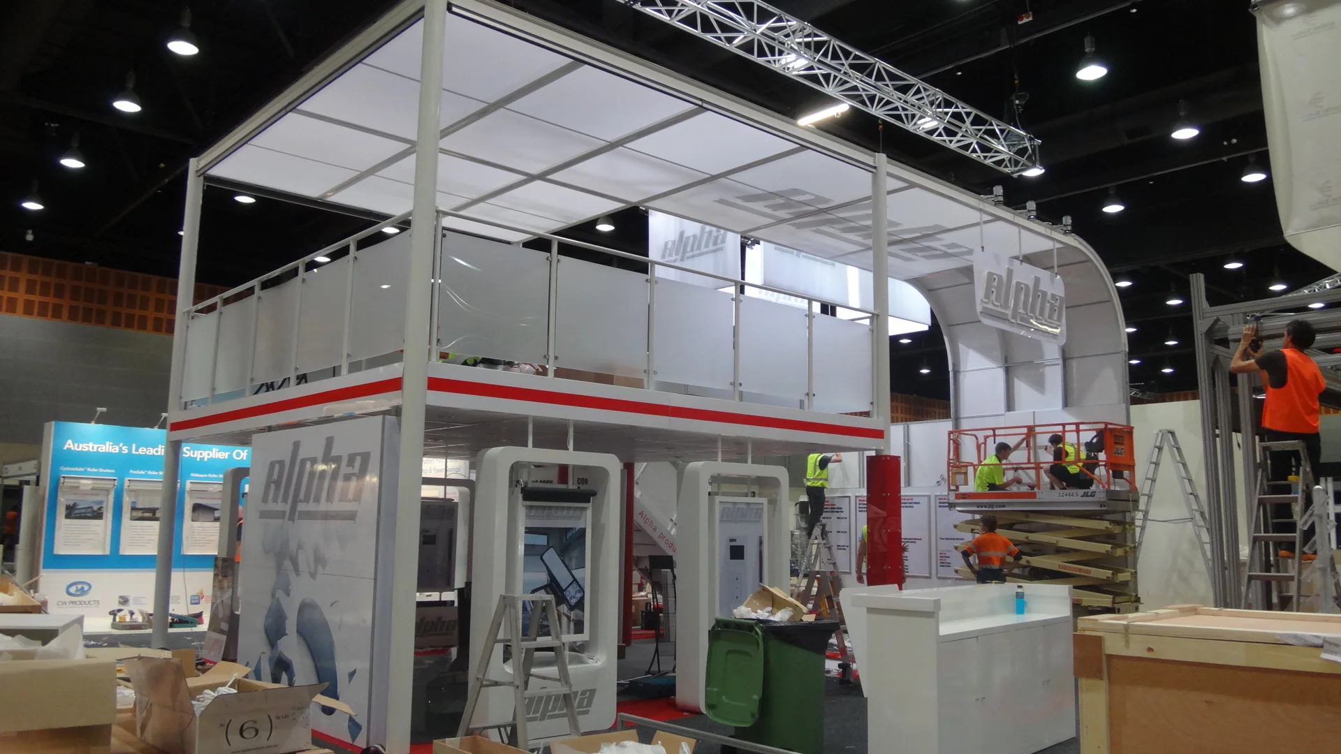 6m*6m Three-Side Open Double Deck Booth - Modular & Versatile