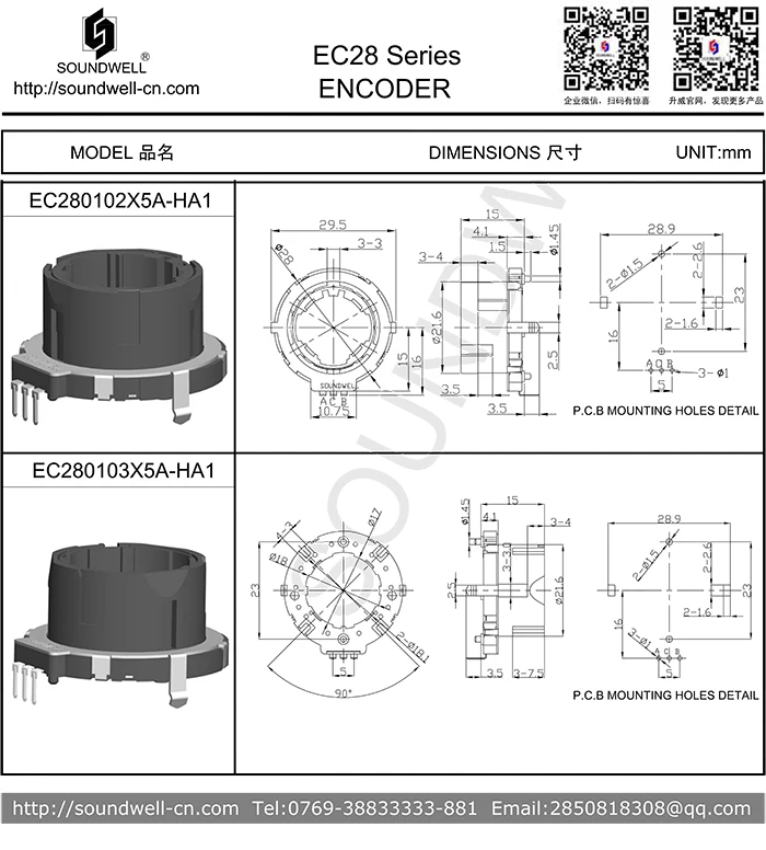 EC28-01-02-X5A-HA1 Incremental Encoder - Soundwell Quality