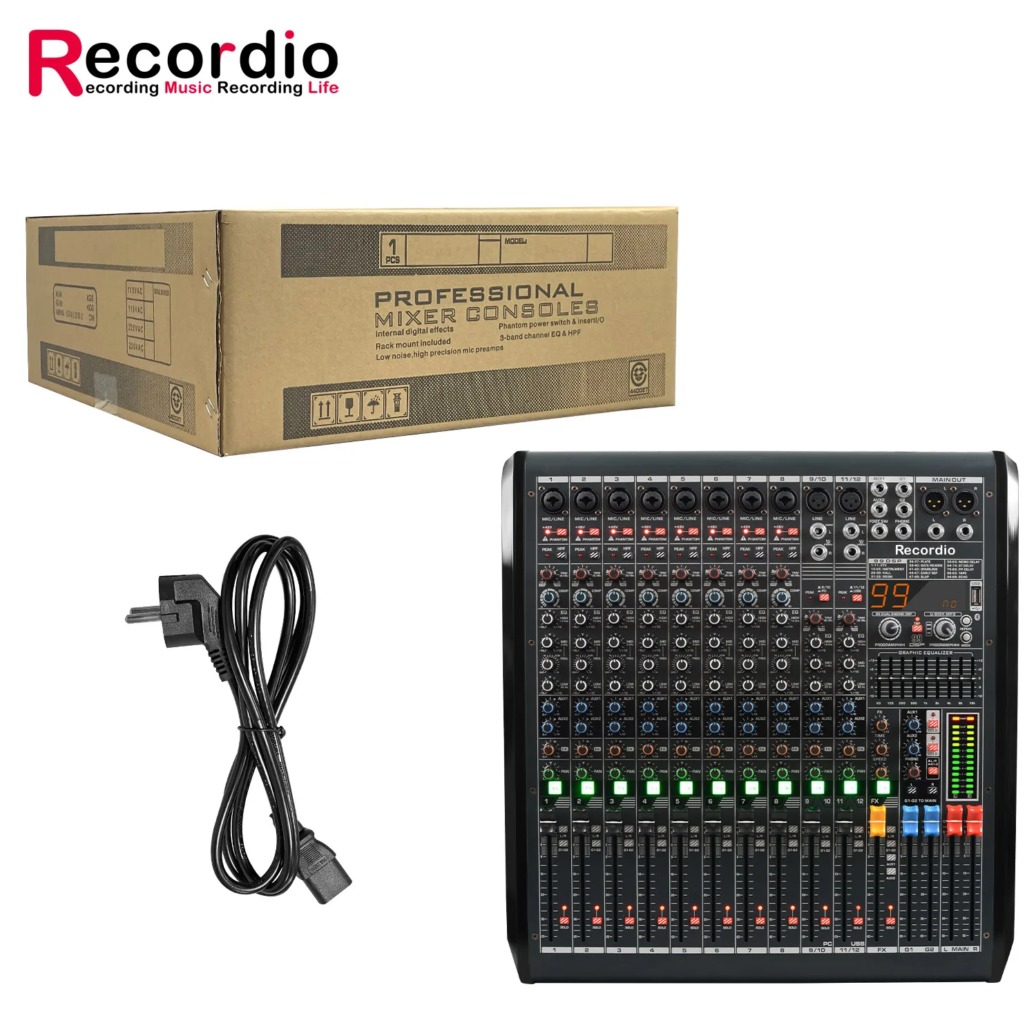 Recordio 8 Channel Mixer - Professional Audio for Stage