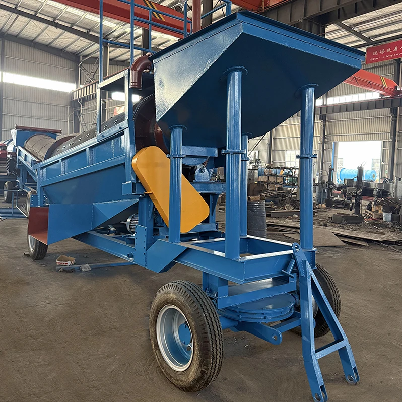 JXSC High Efficient Trommel Separator Rotary Stone Sand Drum Gravel ...