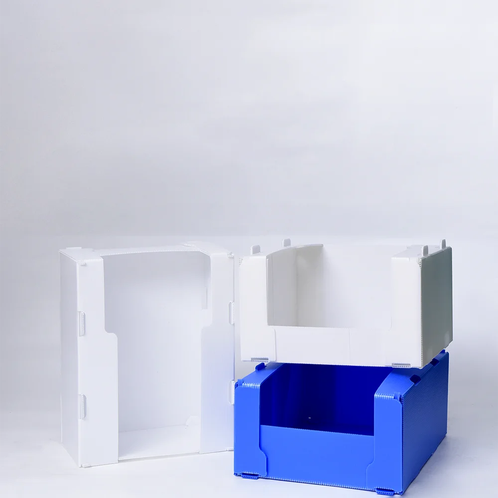 Corrugated Plastic Box Plastic Shipping Boxes Warehouse Stackable Bin ...