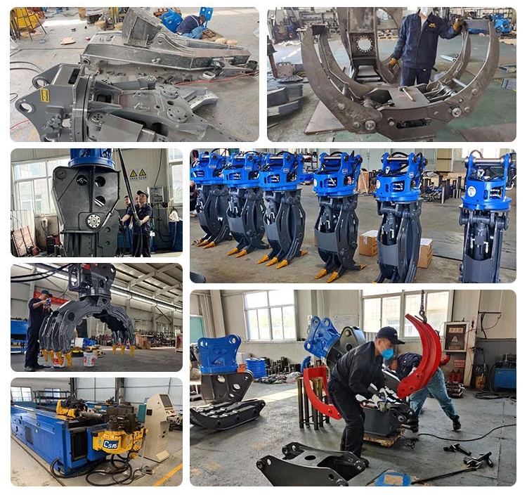 Hydraulic Rotator Stone Wood Rotating Log Grapple For Excavator Tractor ...