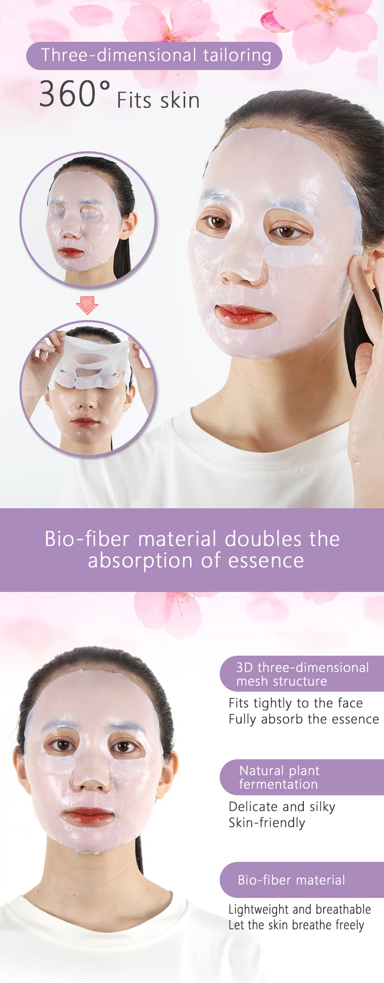 Korean Biocellulose Moisturizer Biological Cellulose Facial Mask ...