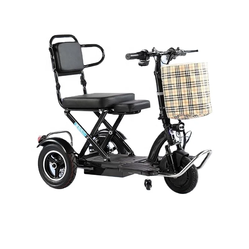 Elderly Electric Tricycle Lithium Battery Folding Mobility Scooter ...