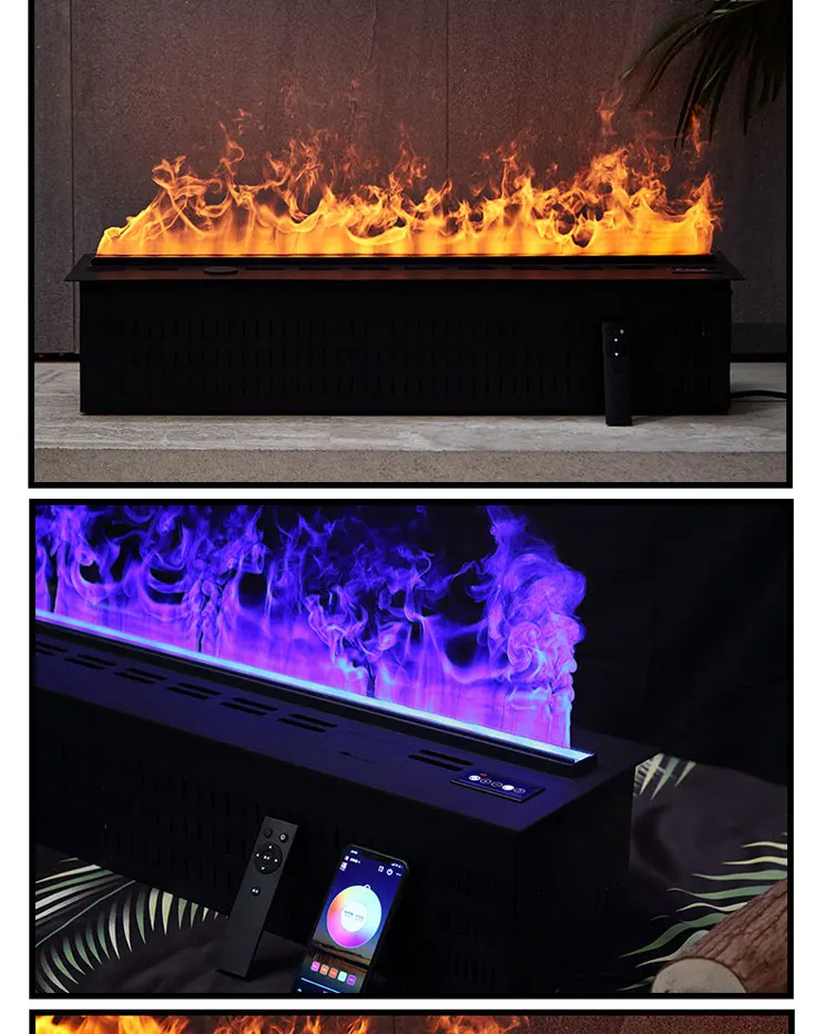 Electric Fireplace Heater - Wall Mounted & App-controlled