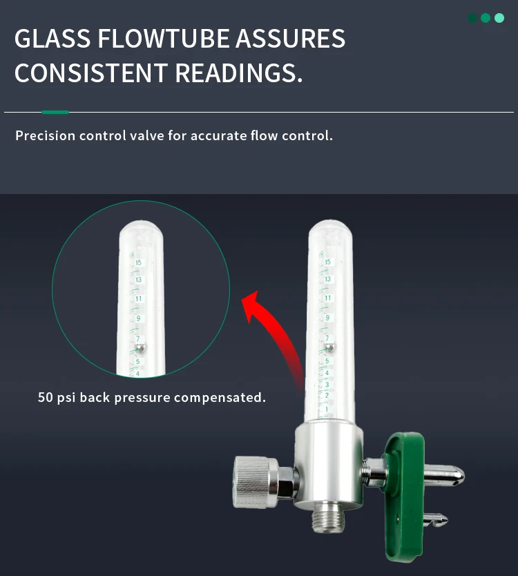 Oxygen Flow Meter With Chemetron Adaptor Medical Oxygen Flow Meter ...