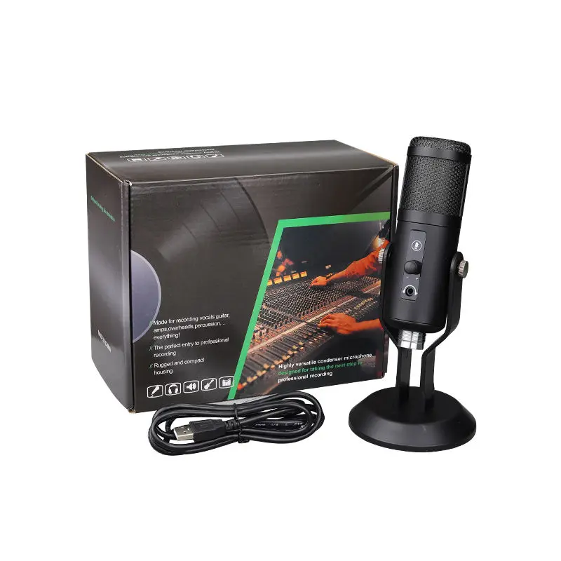 Usb Desktop Condenser Microphone Computer Gaming Microphone Rgb ...