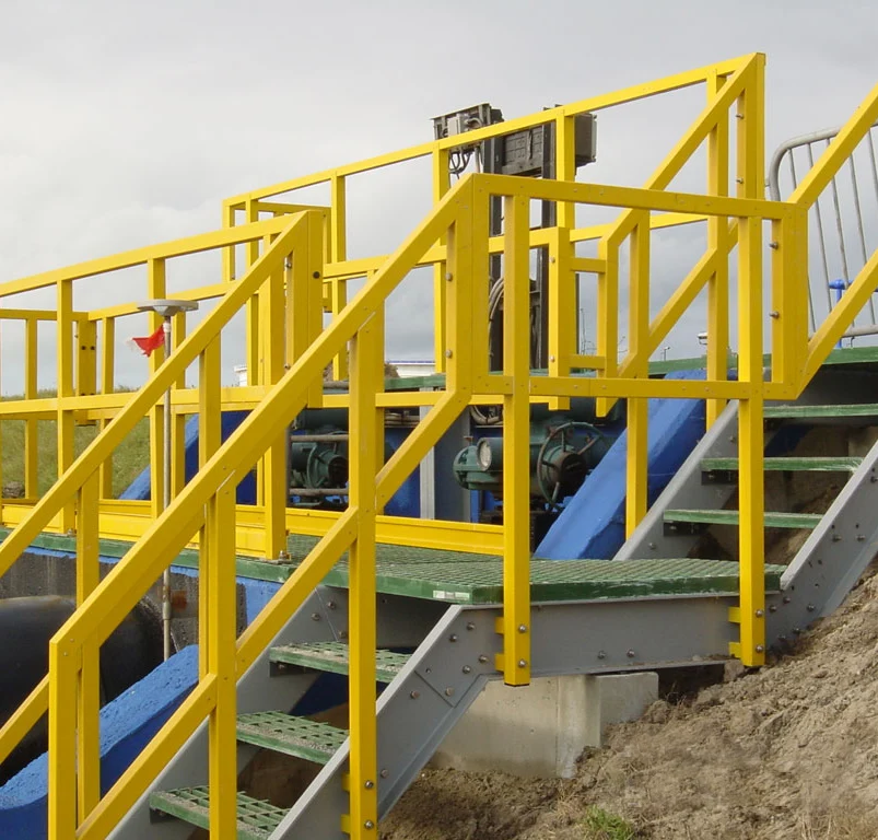 50mm Fiberglass FRP Square Tube Handrail for Safety Fencing