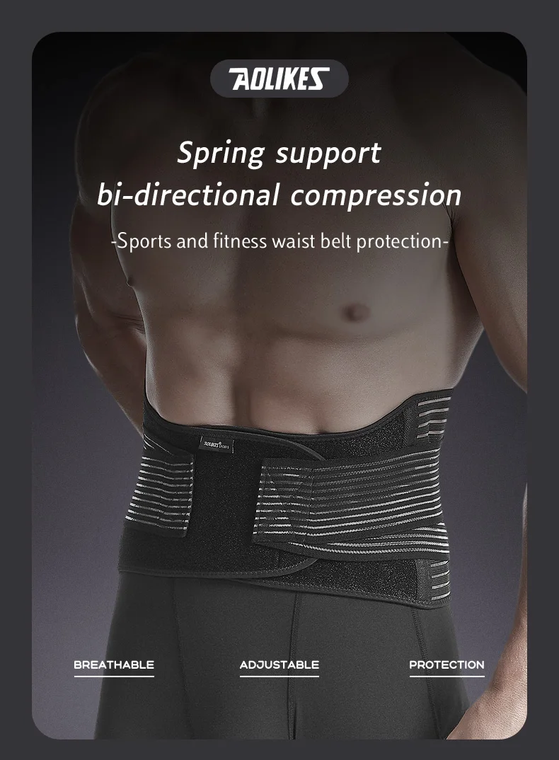 Aolikes Custom Gym Belt Waist Support Brace Sport Fitness Waist Belt ...
