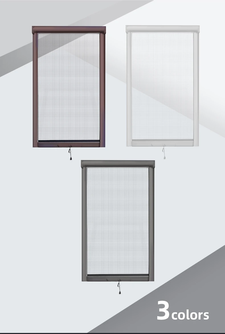 European Standard Fly Screens Retractable Fly Screen Window with Fiber ...