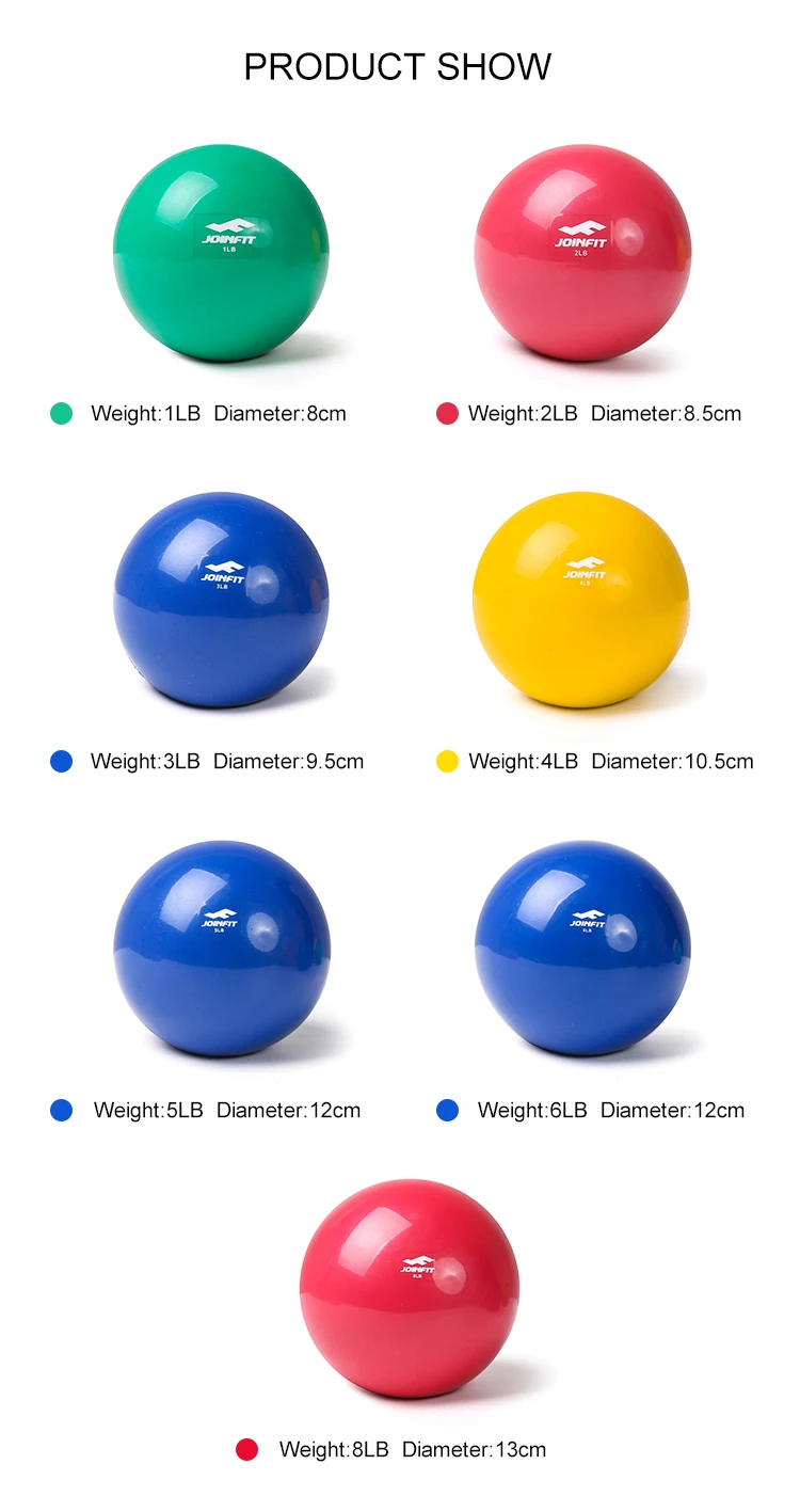 Joinfit Soft PVC Iron Sand Filled Weight Balls - Durable Gym Equipment