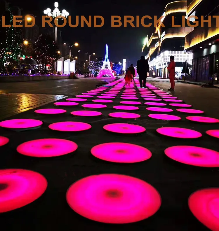 RGB Touch Color Change LED Brick Light - 3D Interactive Dance Floor Lights