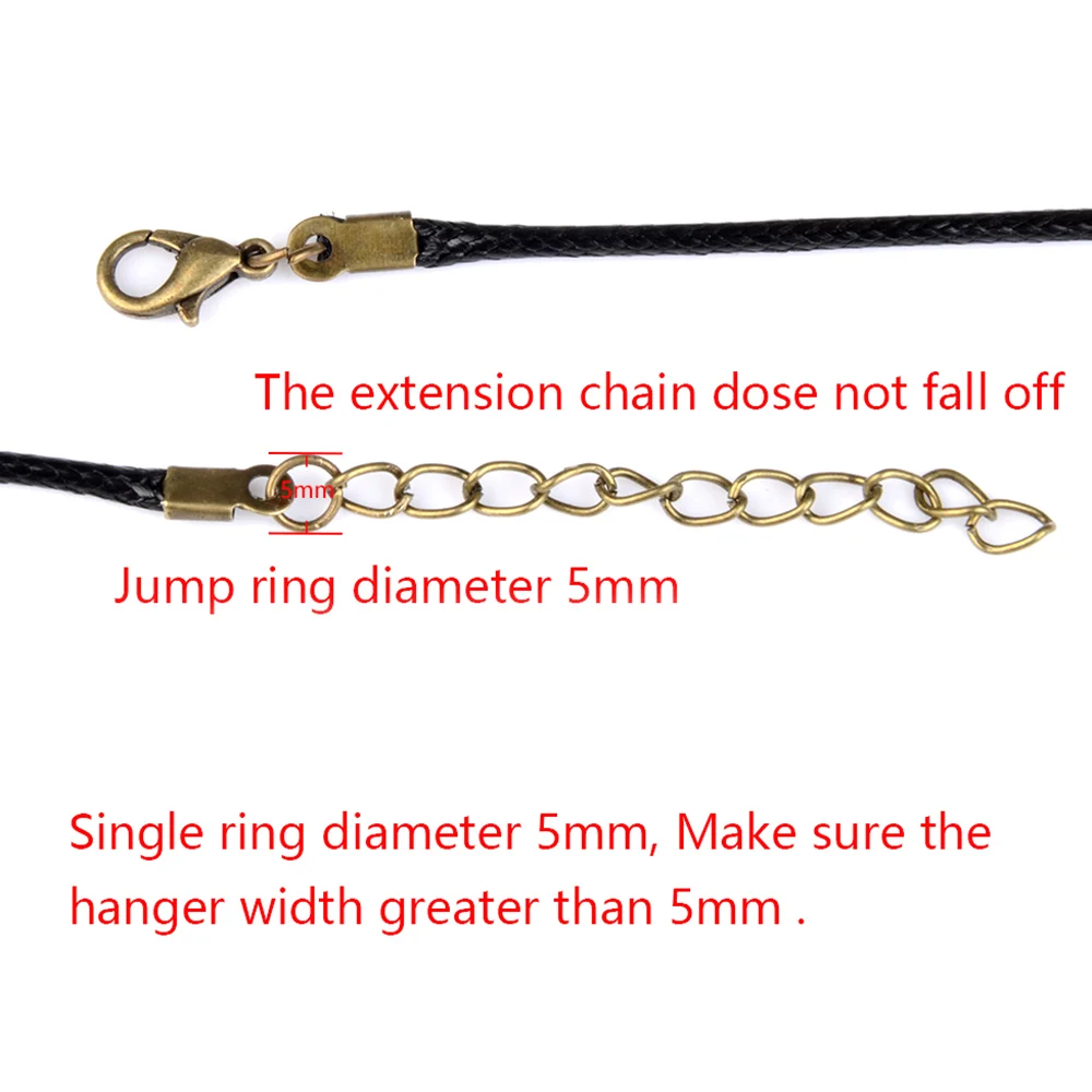 Wax Cord Leather Rope Chains for Jewelry Making - 1.5mm & 2mm