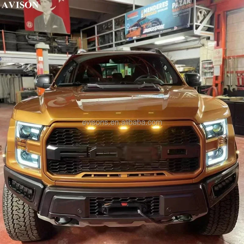 Car Body Kit For Ford Ranger 2012-2021 T6 T7 T8 Facelift To F150 Raptor ...