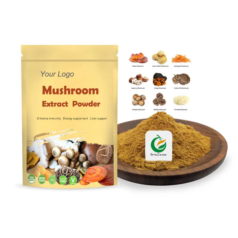 8 In 1 Mushroom Powder Reishi Lions Mane Cordyceps Maitake Chaga ...