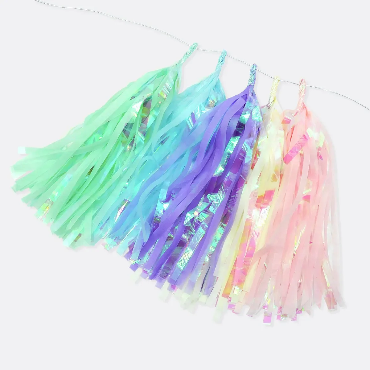 Colorful Tissue Paper Tassels Garland Banner Balloons Ribbon Kids ...