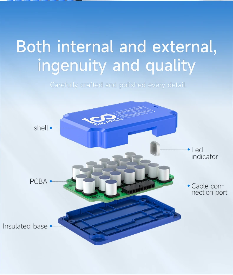 5A Active Balancer 16S Capacitive Equalizer for LiFePO4 Lithium-ion ...