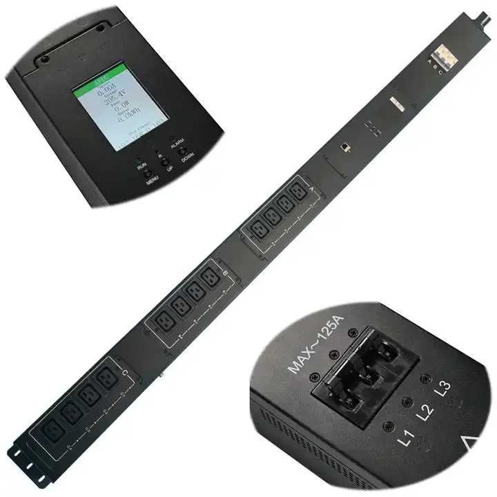 Etl Certificate 3phase 12 Ways Cabinet Rack Smart Lcd Metered Pdu Intelligent Monitoring Pdu ...