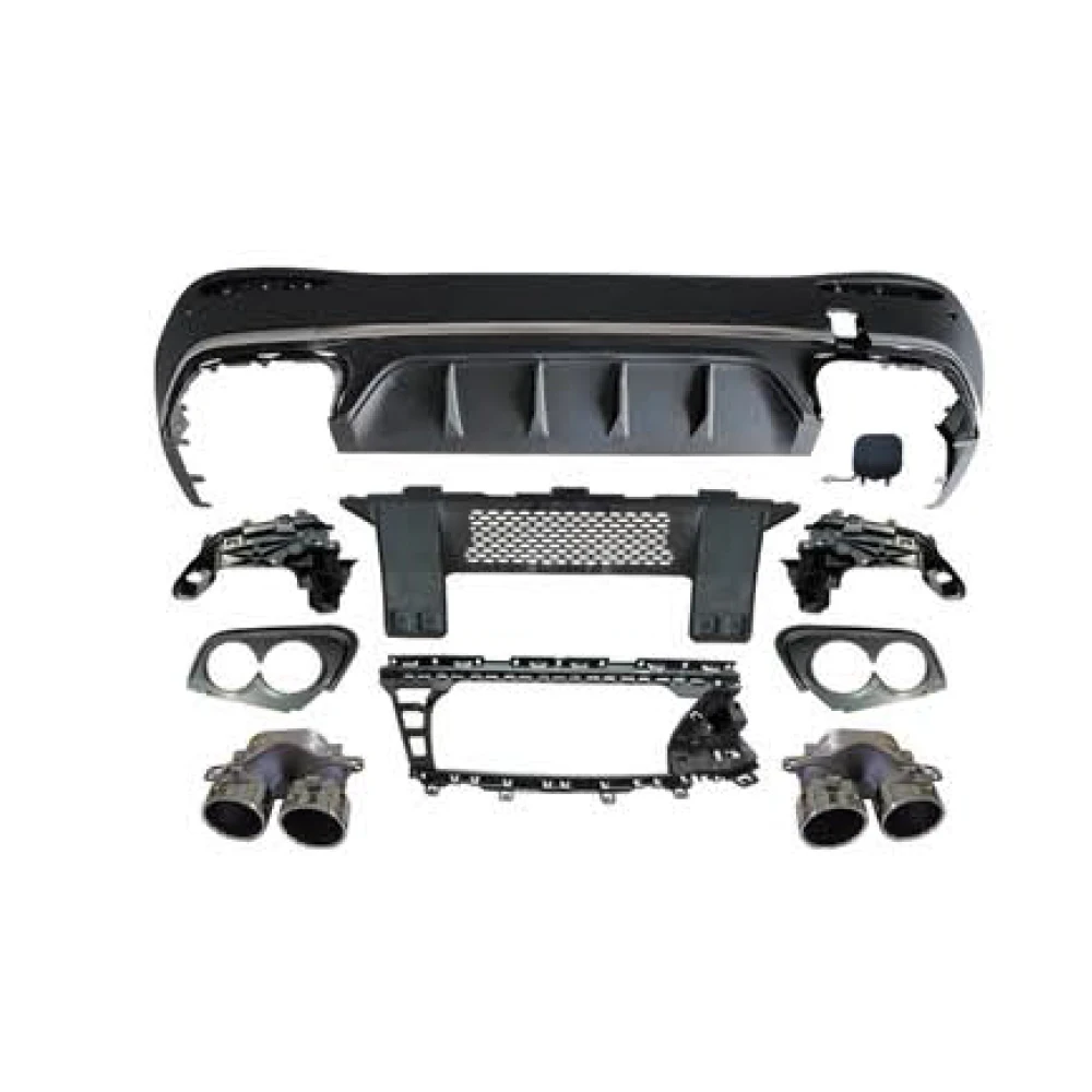 GLC Class X254 GLC43 AMG Rear diffuser With Pipe Silver GLC43 AMG-Line ...