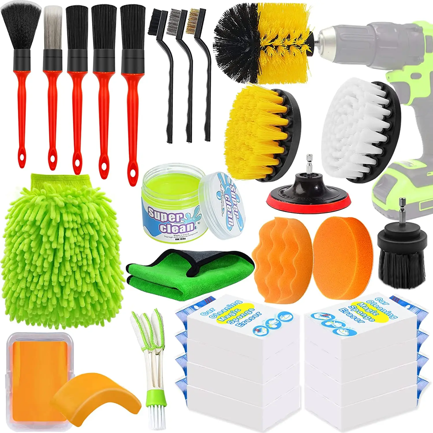 Factory Wholesale Auto Detailing Supplies Cleaning Tools 12 Piece Set ...